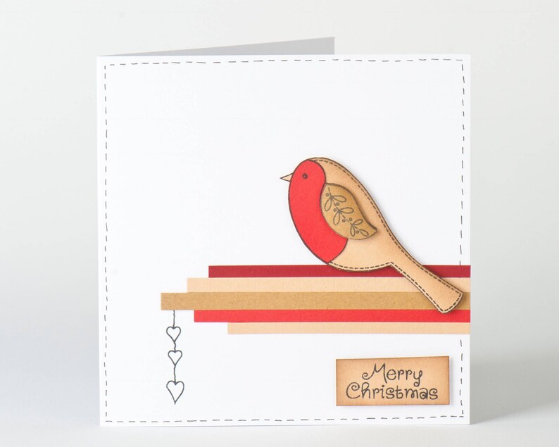 Christmas Card kit Robin Card kit Beginner's Cardmaking | Etsy