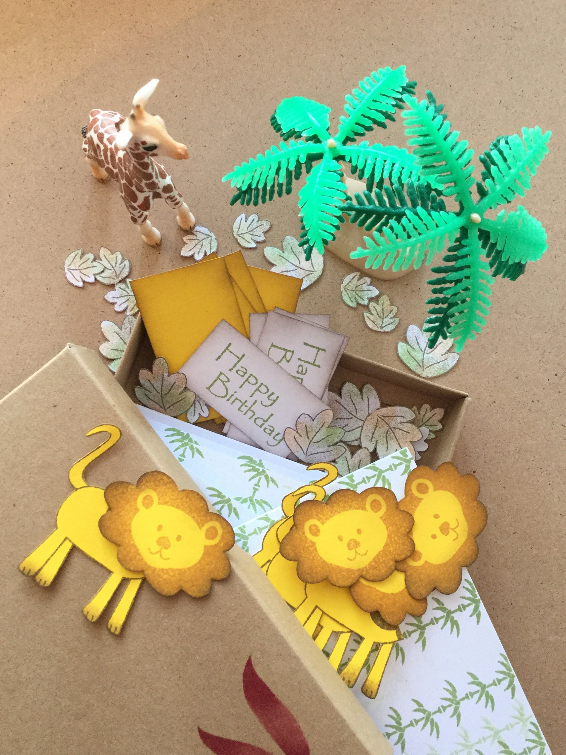 Jungle Theme Birthday Card Kit, Card Making Kit, Beginner's Craft Kit ...