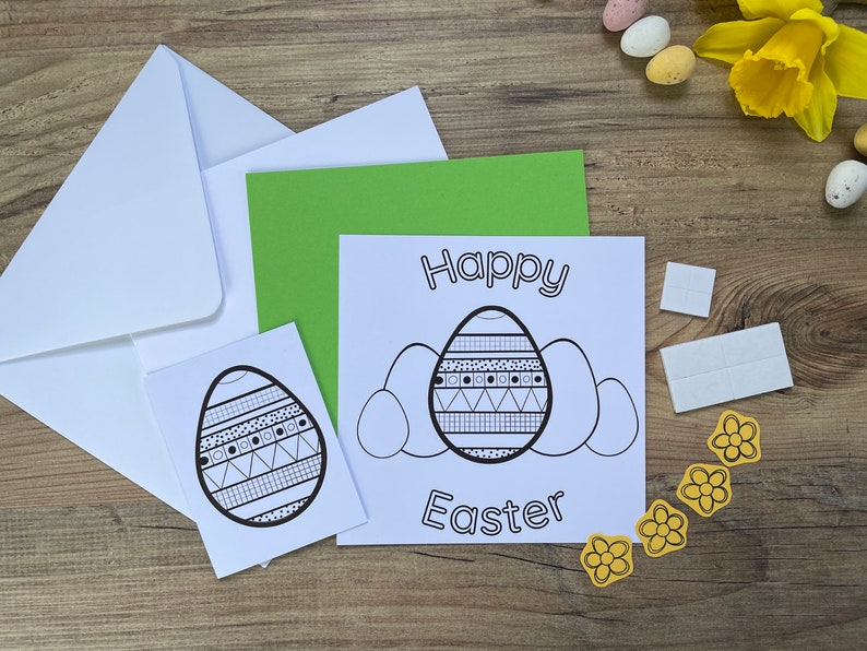 Kid's Easter Card Making Kit, Alternative Easter Gift for Children ...