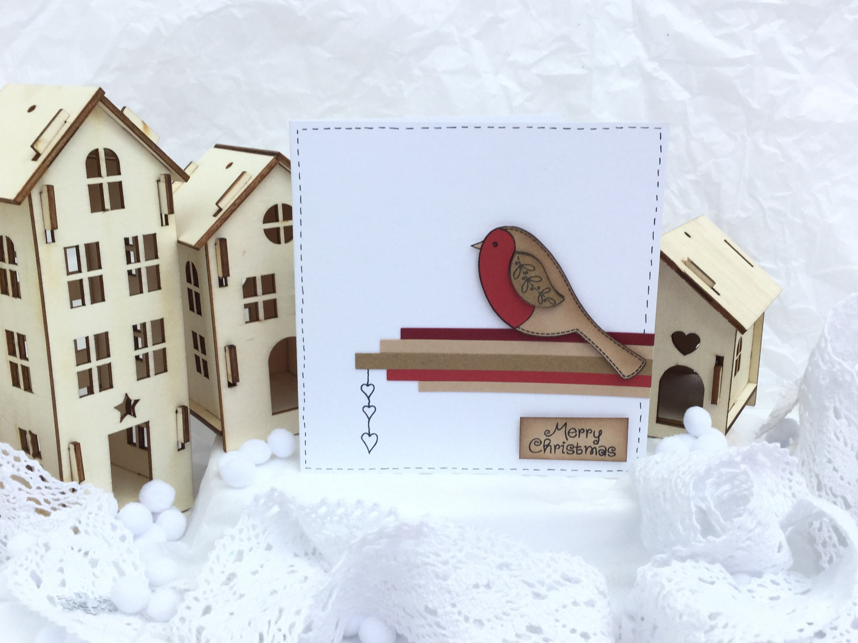 Christmas Card kit Robin Card kit Beginner's Cardmaking | Etsy