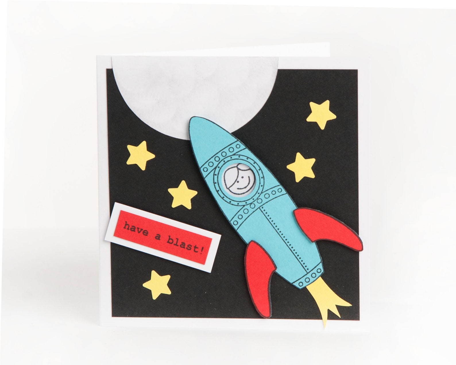 Children's Rocket Birthday Card, Advanced Kit, Cardmaking Kit, Space ...