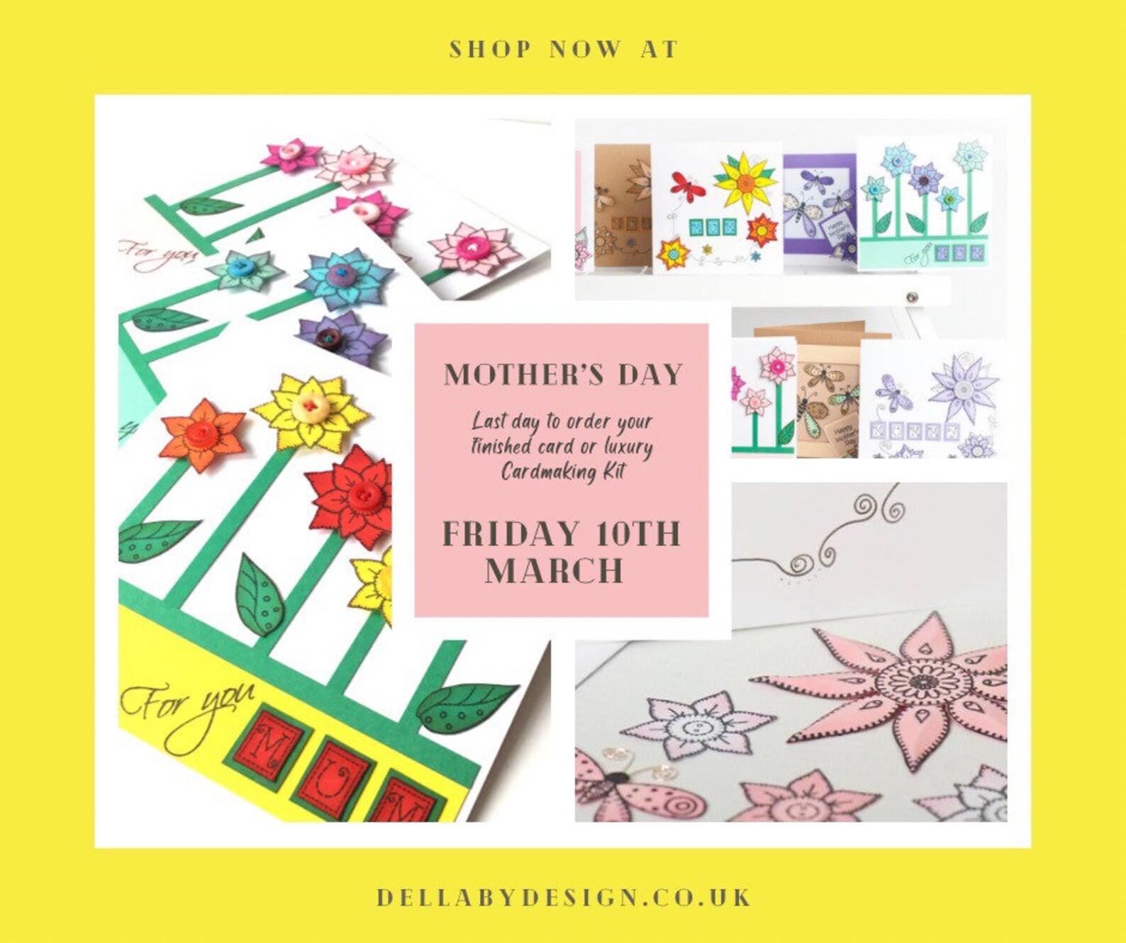 Mothers Day Card Making Kit, DIY Crafts for Adults, Bright Button ...