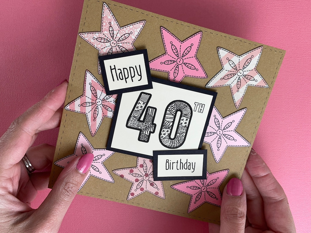 Number Birthday Card Kit, Number Birthday Doodle, Milestone Birthday ...