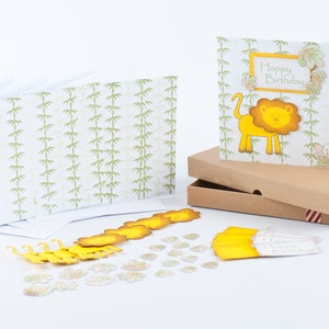 Jungle Theme Birthday Card Kit, Card Making Kit, Beginner's Craft Kit ...