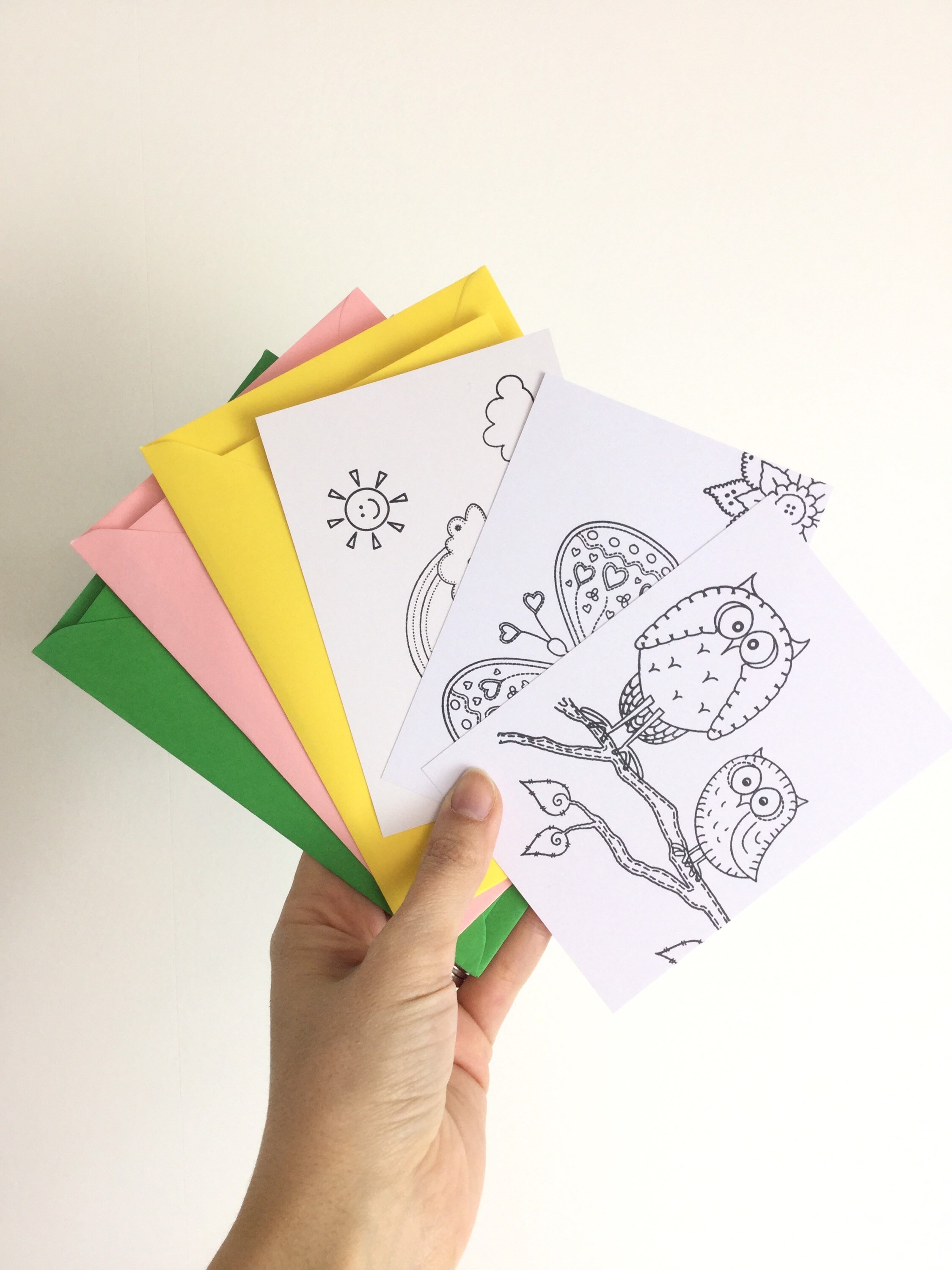 Colouring Cards for Children Card Kits for Children | Etsy UK