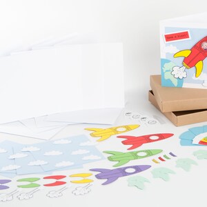Rocket Birthday Card Kit, Beginner's Card Making Kit - Etsy