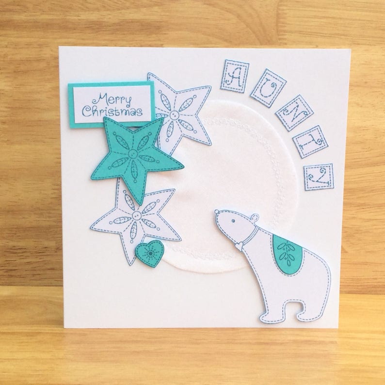 Make a Polar Bear Card, Christmas Card Kit, Xmas DIY, Card for Mummy ...