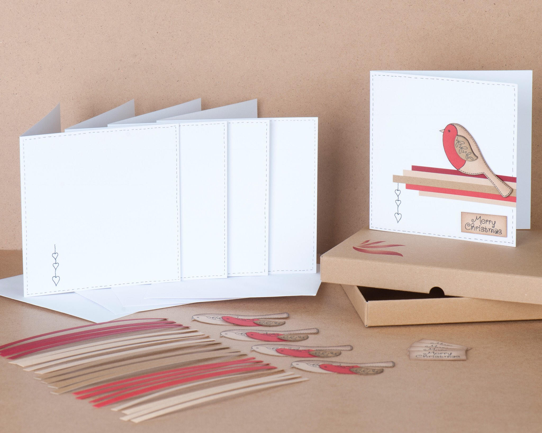 Christmas Card kit Robin Card kit Beginner's Cardmaking | Etsy