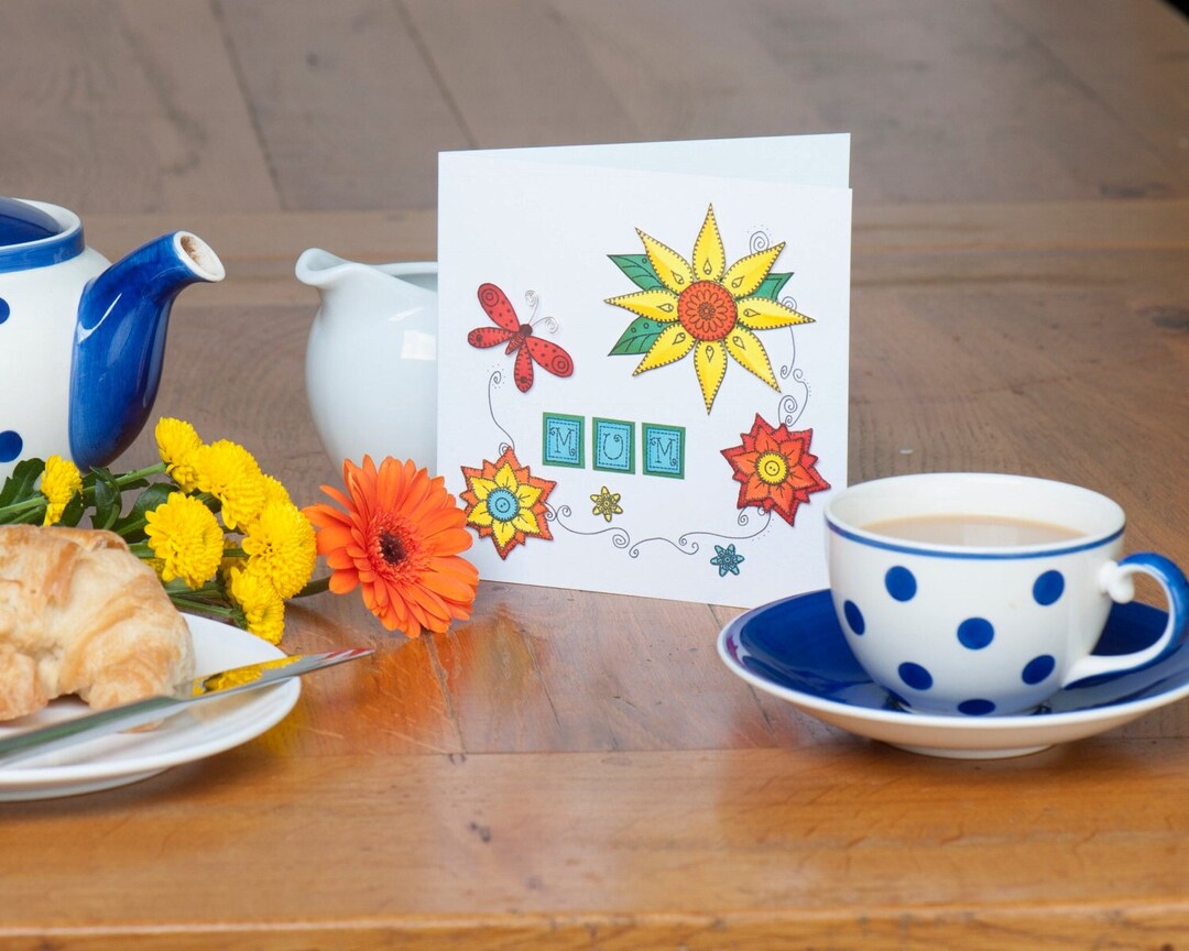 Colourful Mother's Day Card Kit, DIY Card Kit, Floral Card, Make Your ...