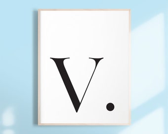 V letter | Etsy