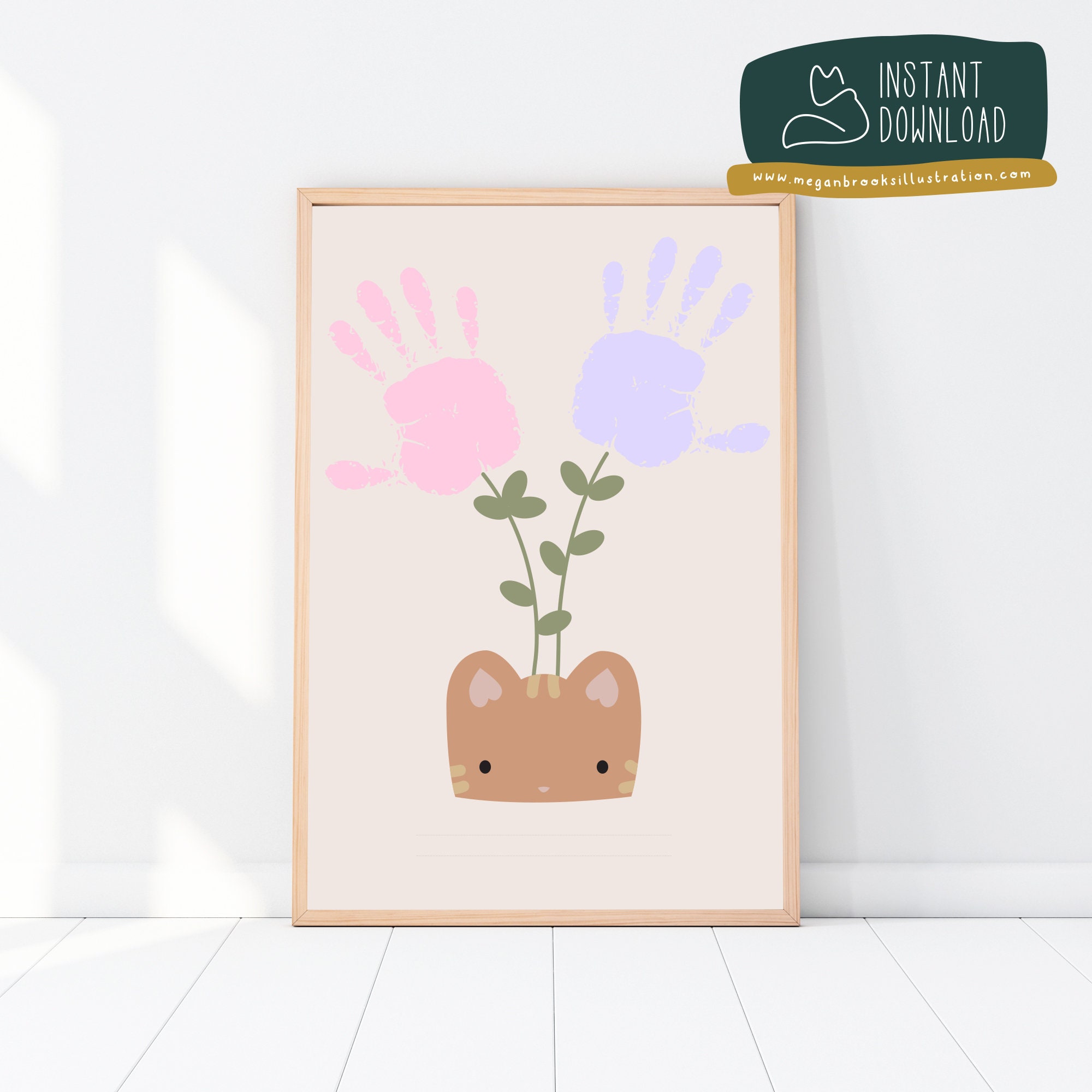 Diy Kids Craft Printable Handprint Craft Kit Gift for - Etsy Australia