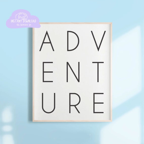 Adventure Typography Adventure Printable Adventure Digital | Etsy