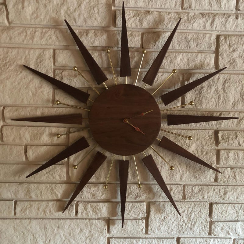 Starburst Clock - Etsy