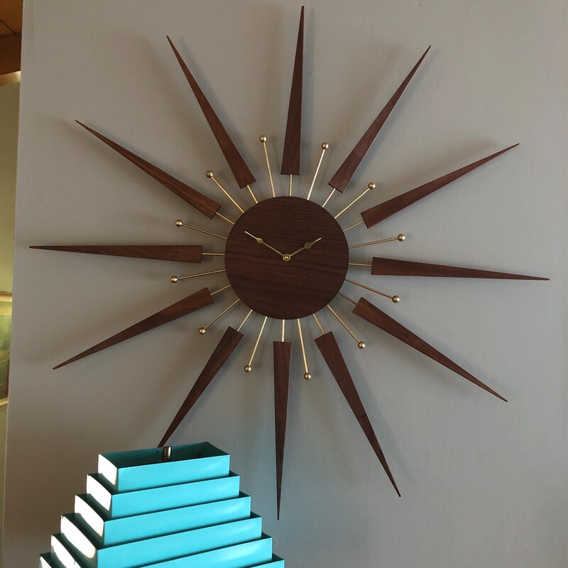 Mid Century Wall Clock - Etsy