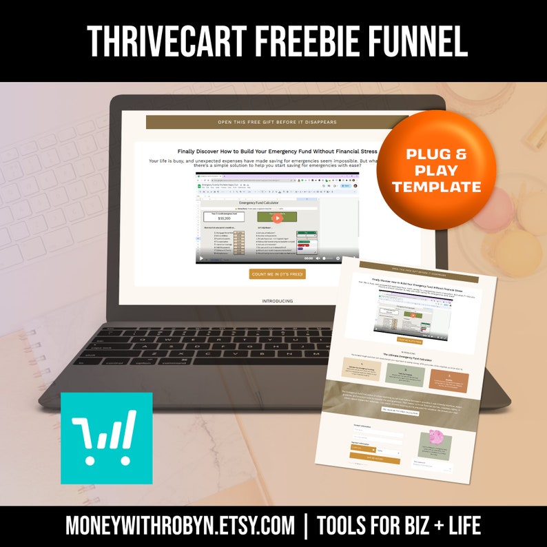 Thrivecart Freebie Tripwire Thank You Page Sales Page Funnel Business Template - Etsy
