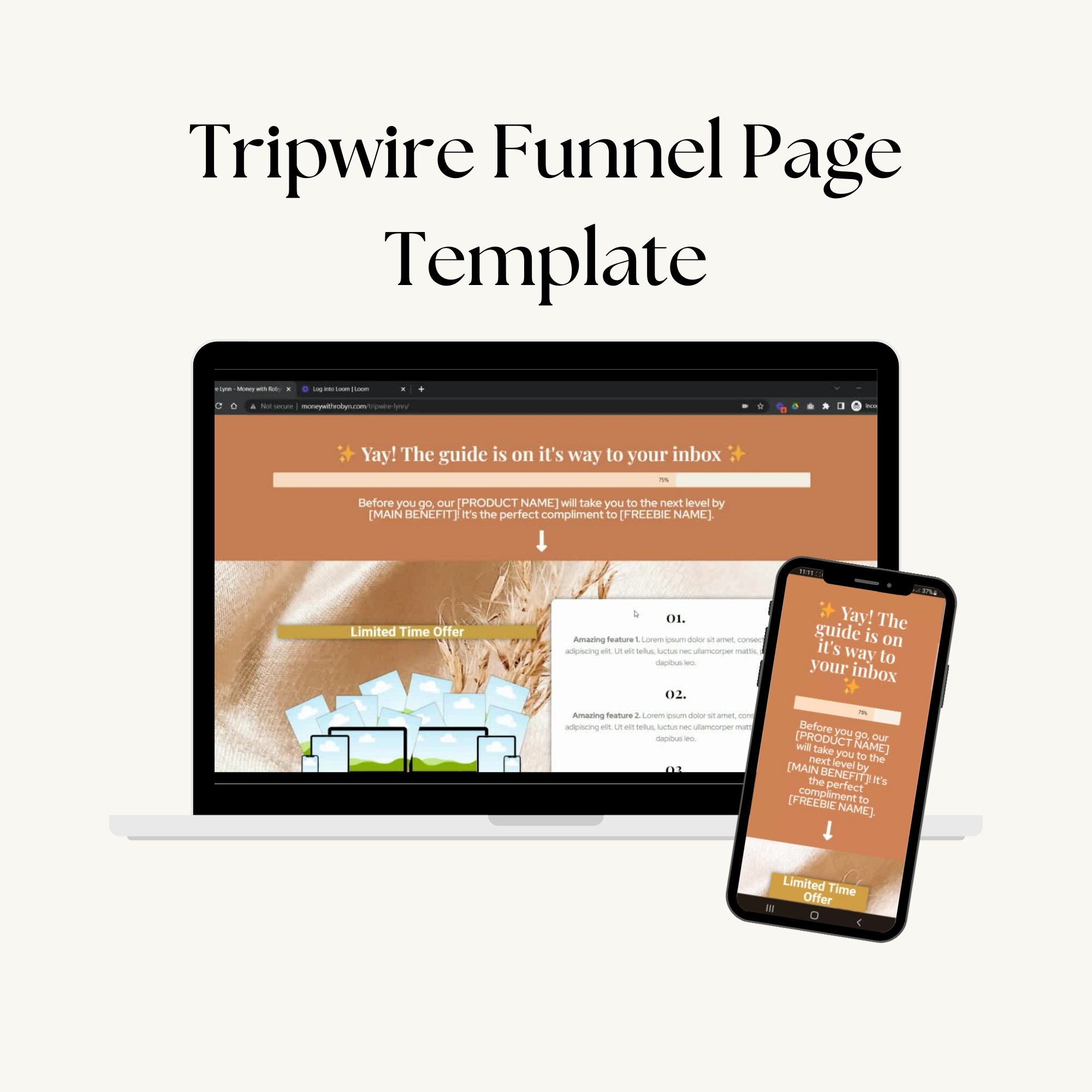 Digital Product Tripwire Sales Funnel Page Template Wordpress Elementor ...