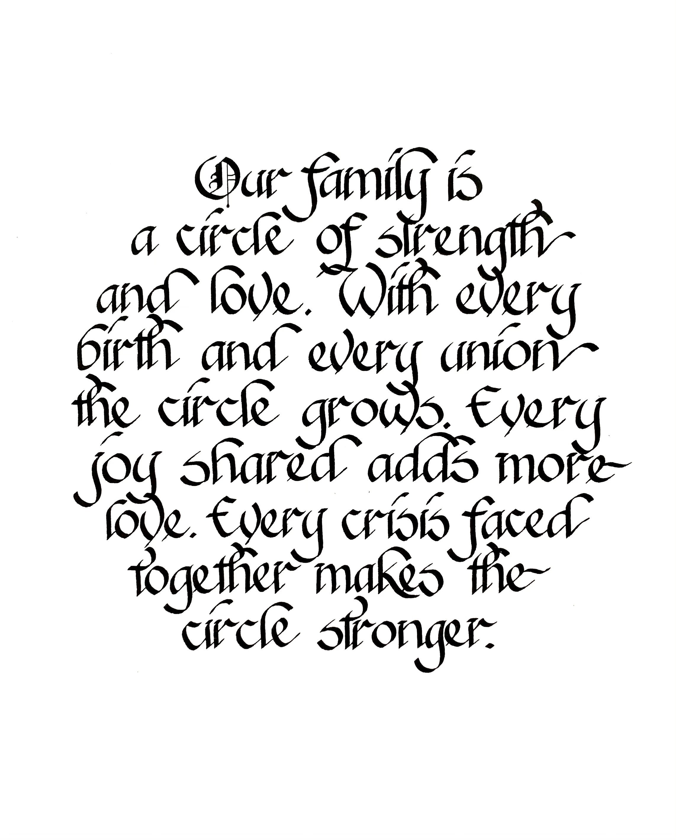Our Family is a Circle of Strength and Love - Etsy