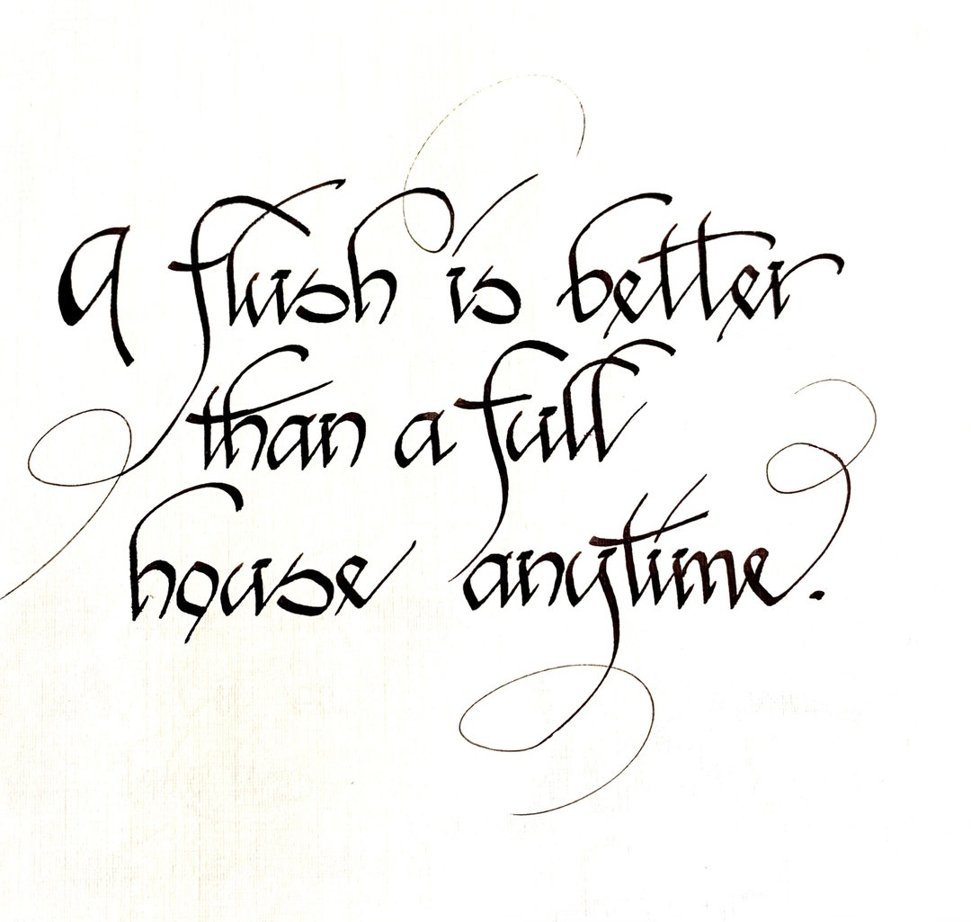 Bathroom Print in Calligraphy - Etsy