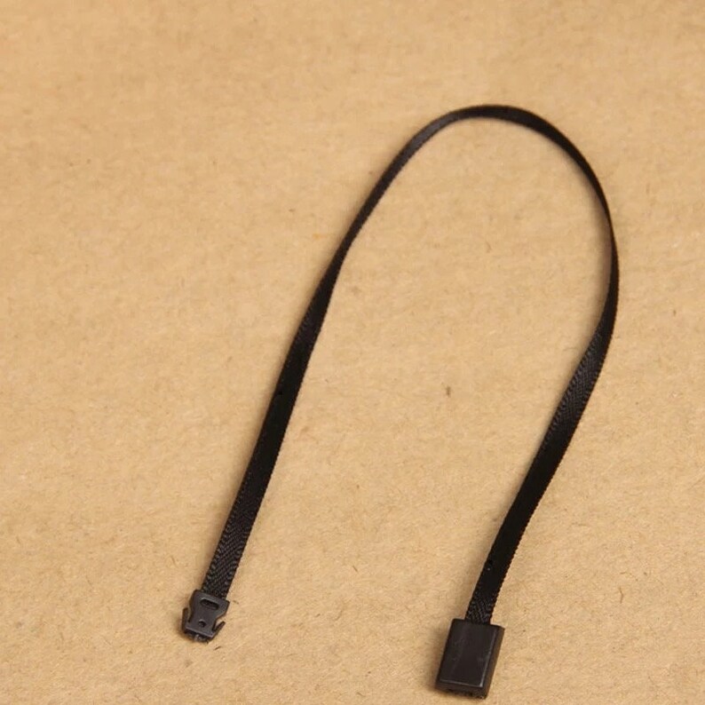 1000 Black/white Satin Ribbon Hang Tag String Lock Fasteners Loop Hook ...