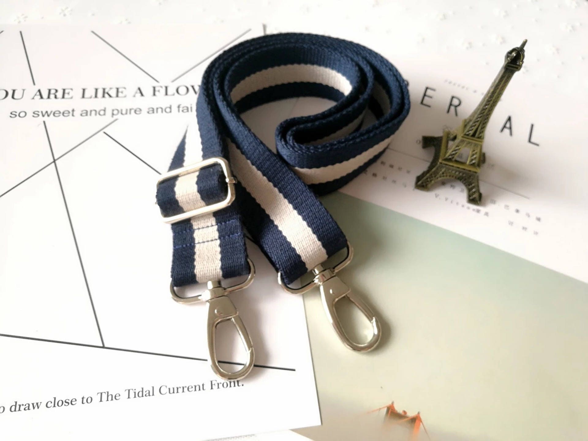 38mm Adjustable Heavy Cotton Canvas Stripe Shoulder Strap | Etsy