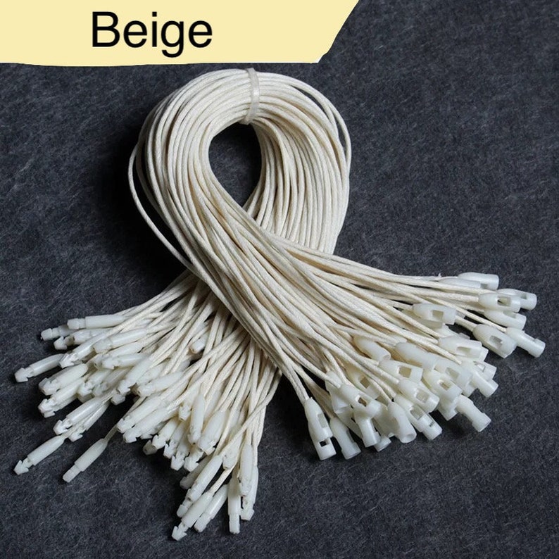 6 Colors 1000pcs Waxed Hang Tag String Bullet Head Lock Fasteners ...