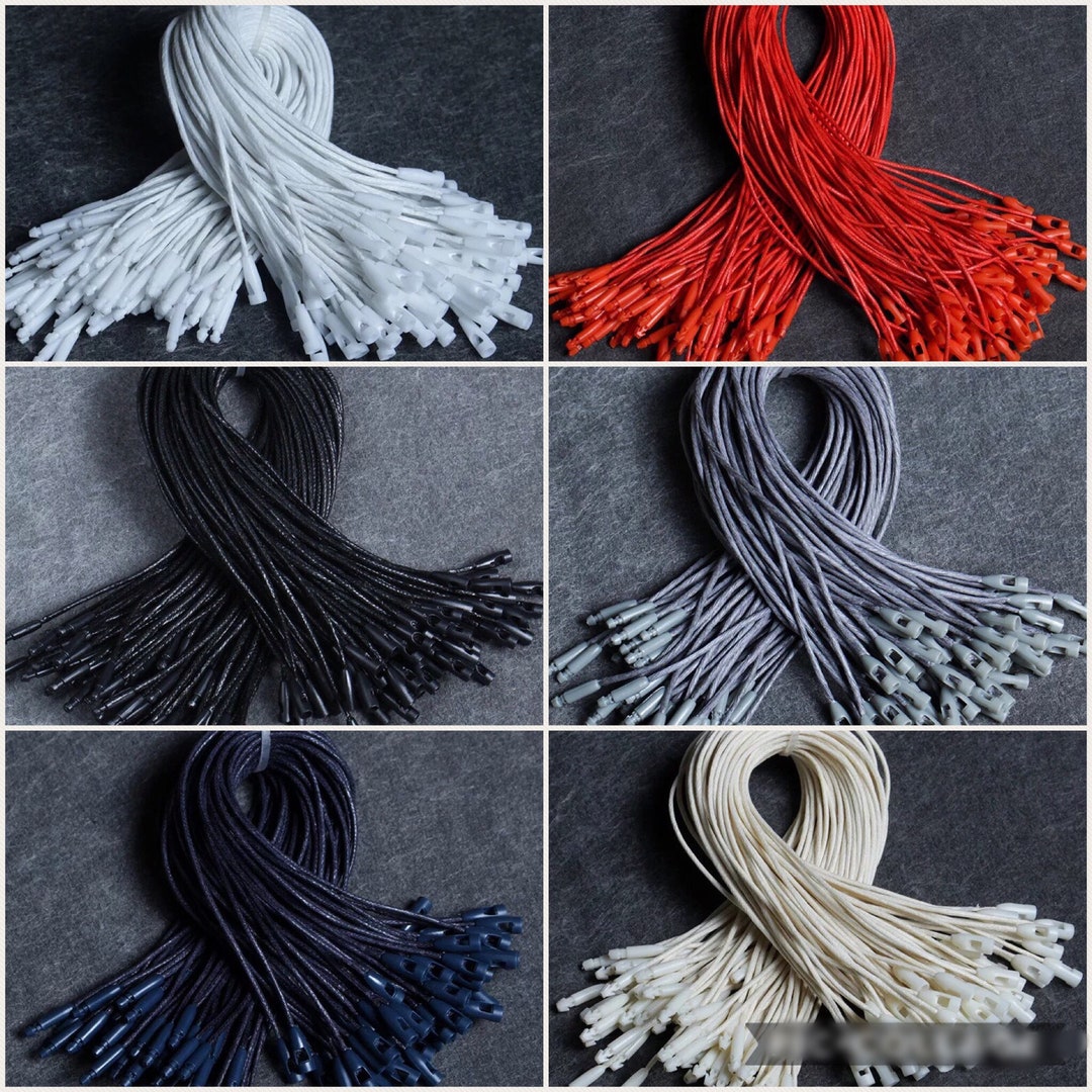 6 Colors 1000pcs Waxed Hang Tag String Bullet Head Lock Fasteners ...