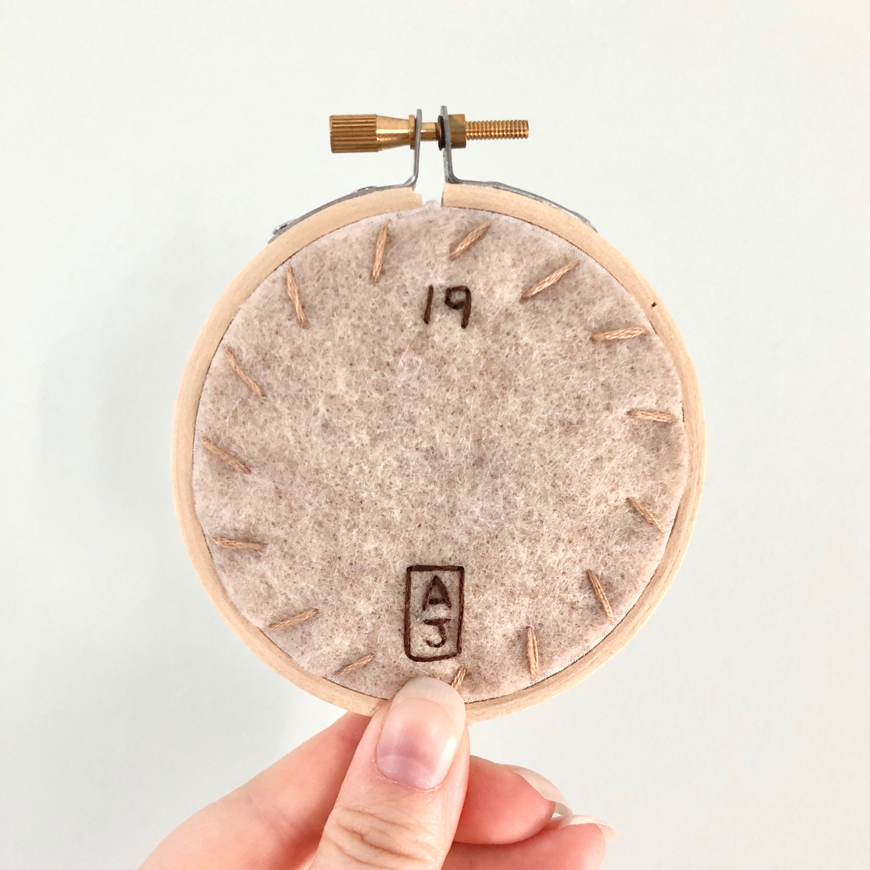 Medieval Letter "m" Embroidery Hoop // Fraktur Manuscript Typography ...