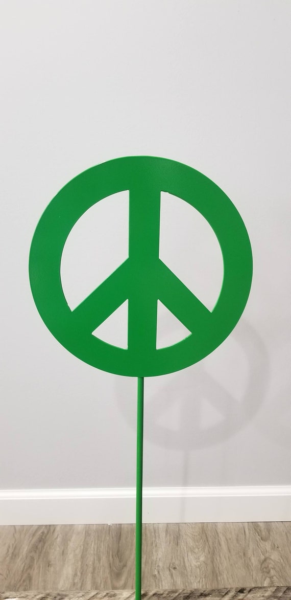 Steel Powder Coated Peace Sign Yard Sign | Etsy
