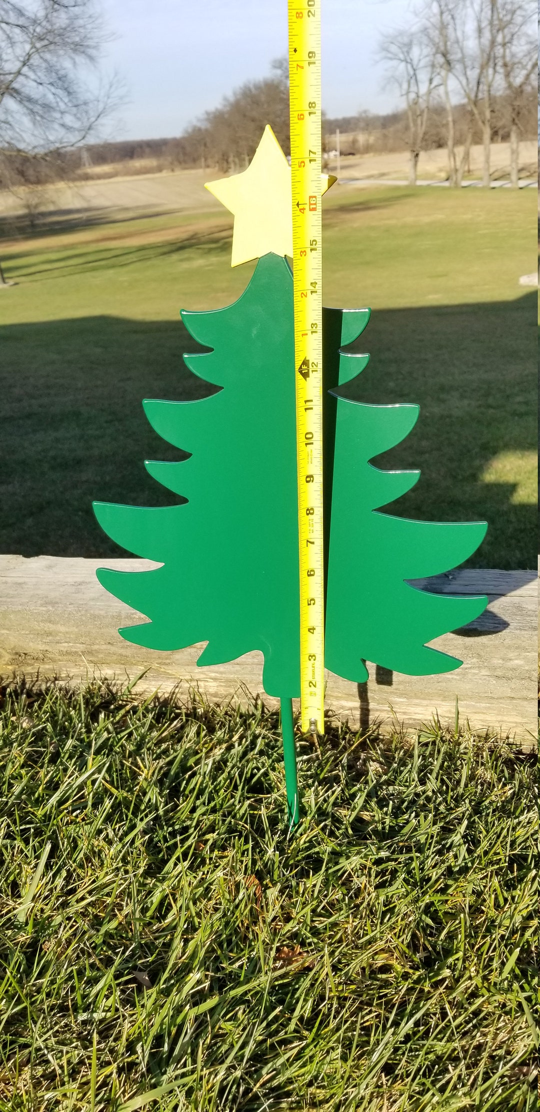 Large Steel Chrstmas Tree Yard Sign - Etsy