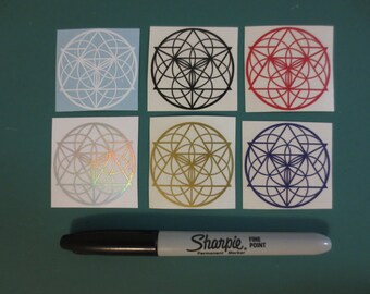 Sacred geometry sticker | Etsy