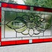 Honeydewglass Ruby Red Bevel Cluster Stained Glass Panel With Bevels ...