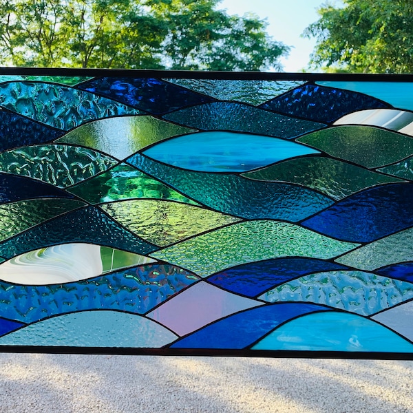 Beach Stained Glass - Etsy