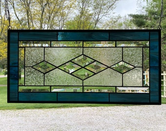 Diamond Stained Glass Window Panel - Etsy