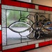 Honeydewglass Ruby Red Bevel Cluster Stained Glass Panel With Bevels ...