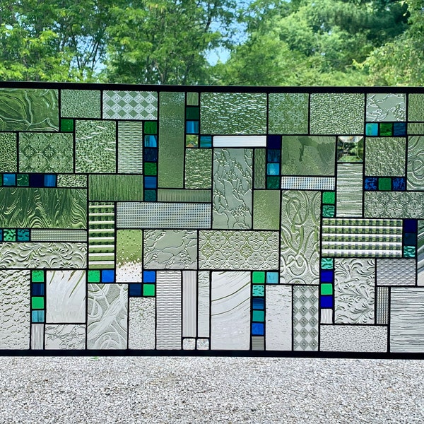 Large Stained Glass Panel - Etsy