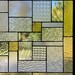 Honeydewglass Large Gold Geometric Stained Glass Panel, 20" X 36" - Etsy