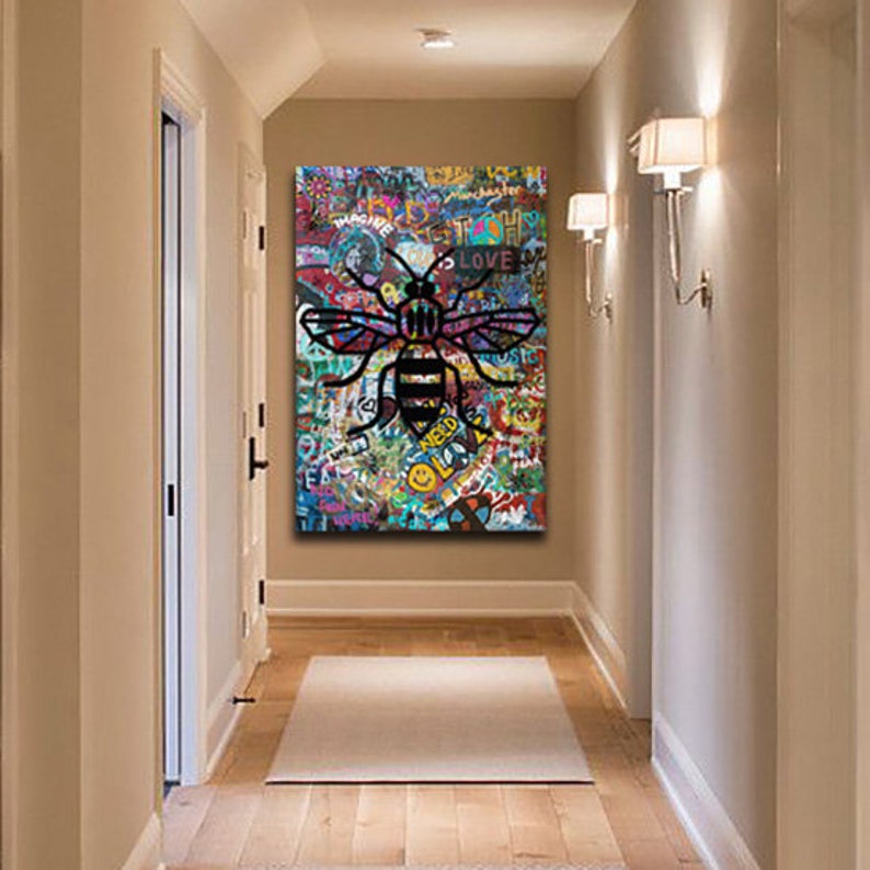 Manchester Bee Graffiti Style Remember 22 Bees Bright Small - Etsy