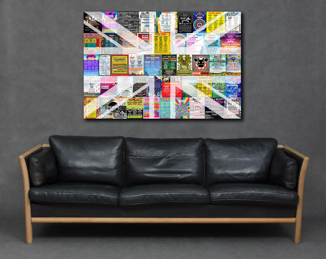 Best of British Music Festival Goer Flyer Rock Indie Lover Gift Colour ...