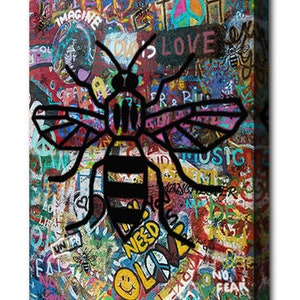 Manchester Bee Graffiti Style Remember 22 Bees Bright Small Made in Mcr ...