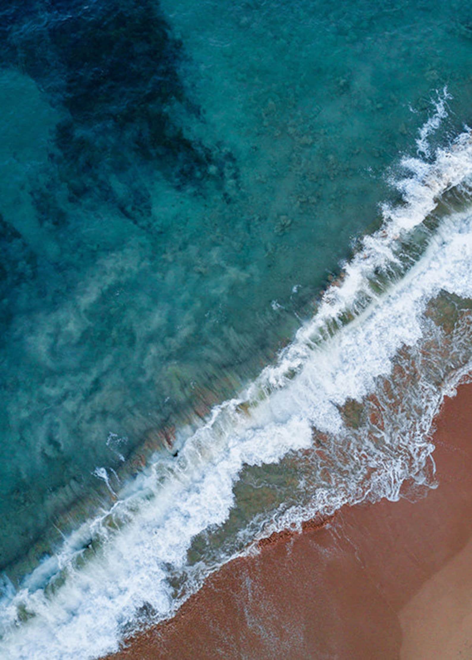 Overhead Aerial Sea Views Beach Surf Rocks Water Pictures Art | Etsy