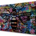 Manchester Bee Graffiti Street Art Print Canvas Wall Picture One Love I ...