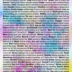 Manc Dictionary Manchester Slang Sayings Gift Mcr Small Medium Large ...