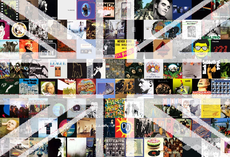 Best of British Music Scene Canvas Print Wall Art Rock Indie Lover CD ...