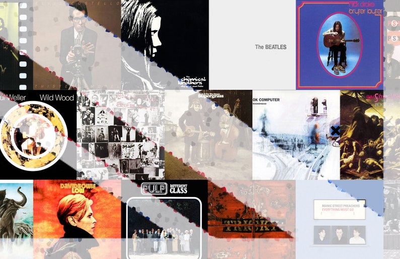 Best of British Music Scene Canvas Print Wall Art Rock Indie Lover CD ...