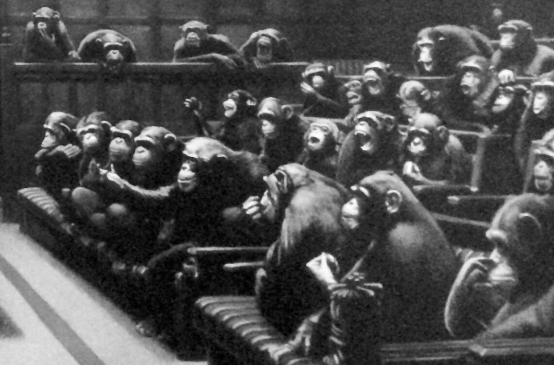 Banksy Parliament Monkeys Chimps House of Commons Politicians - Etsy UK