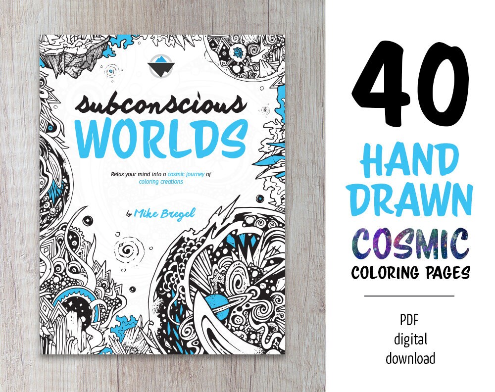 Adult Coloring Book | Cosmic Coloring | Printable PDF Coloring Book ...