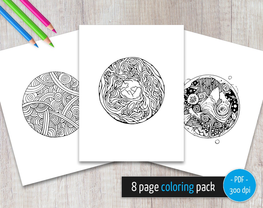 Mandala Coloring Pages | Printable Coloring Set | Circle Colouring ...