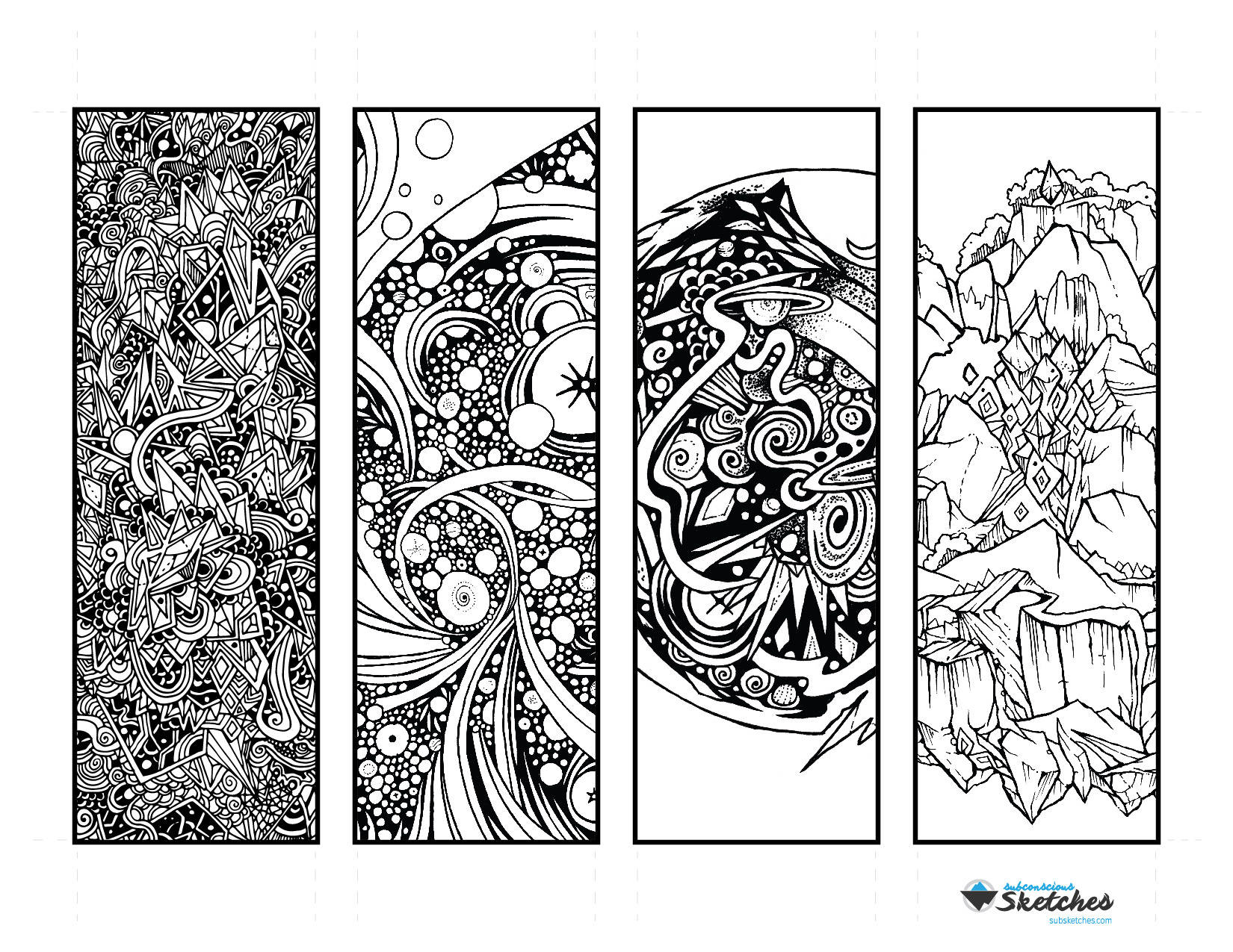 Adult Coloring Bookmarks | Printable Coloring Page for Adults and Kids ...
