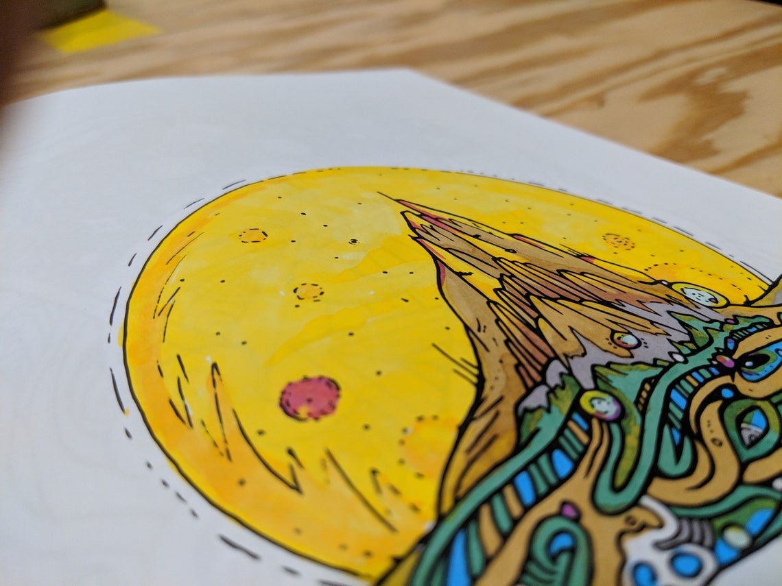 Adult Coloring Book Cosmic Coloring Printable PDF Coloring | Etsy