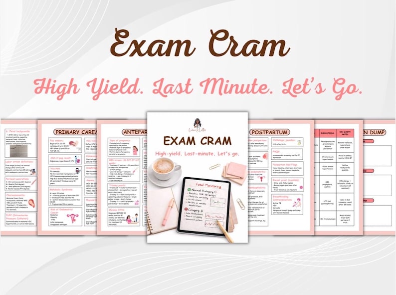 Exam Cram for Midwifery Students - Etsy